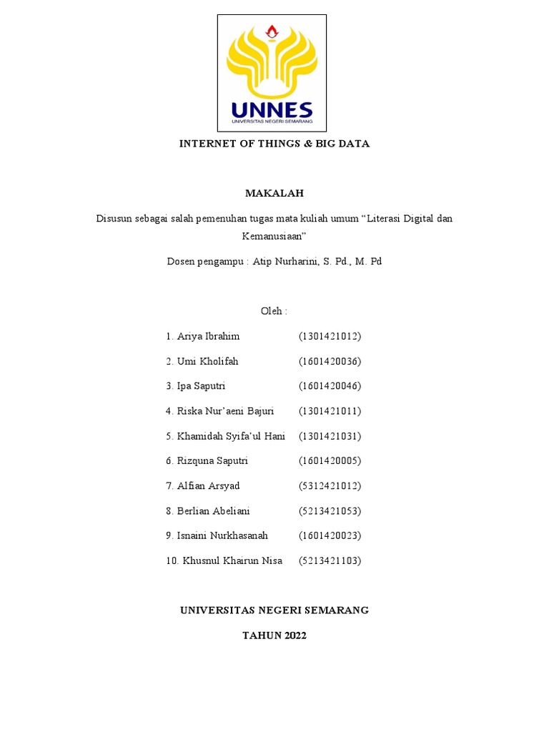 Makalah IoT & Big Data | PDF