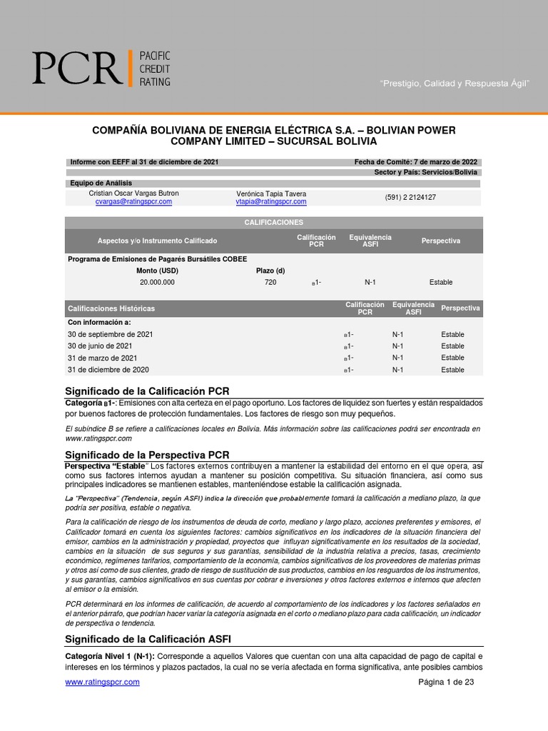PGB Bpc1 PCR | PDF | Ingenieria Eléctrica | Bolivia