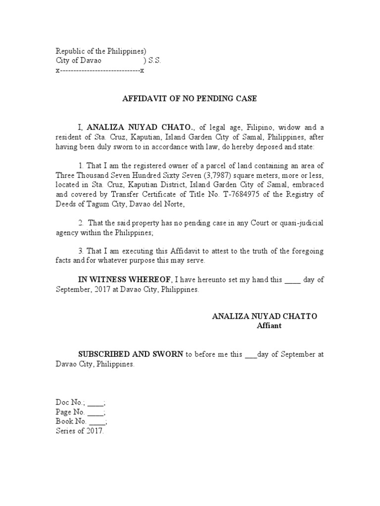 No Pending Case | PDF | Social Science | Law