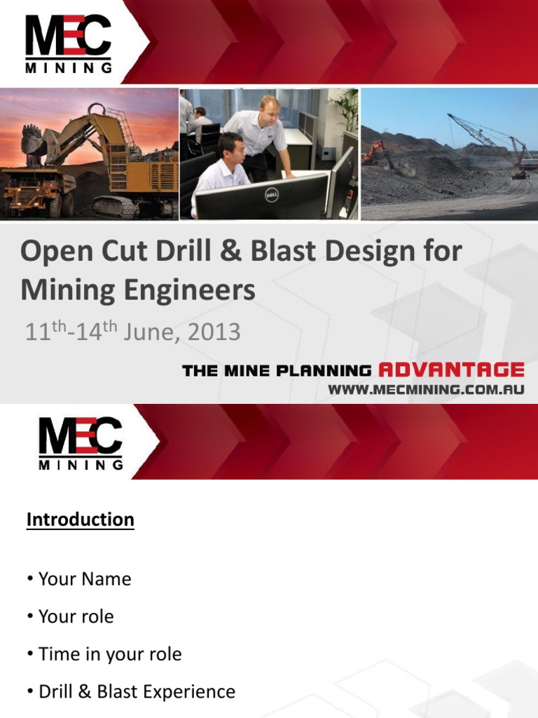 Open Cut Drill & Blast Design Overview | PDF | Materials