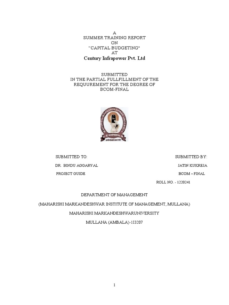 Internship Report Finance Mmu | PDF