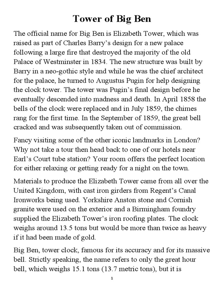 Big Ben | PDF | Horology