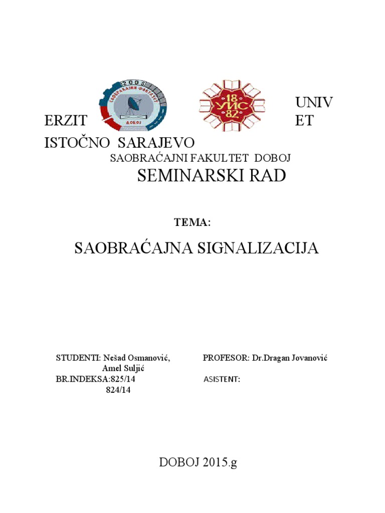 Saobracajna Signalizacija | PDF