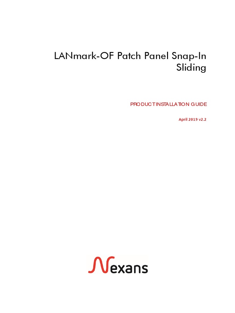 LANmark-OF Patch Panel Snap-In Sliding V2 2 | PDF | Electrical Connector | Manufactured Goods