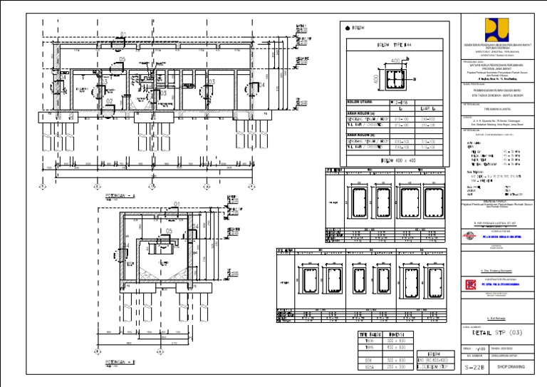 S-22 Detail STP Dan Bore Pile-D1 | PDF