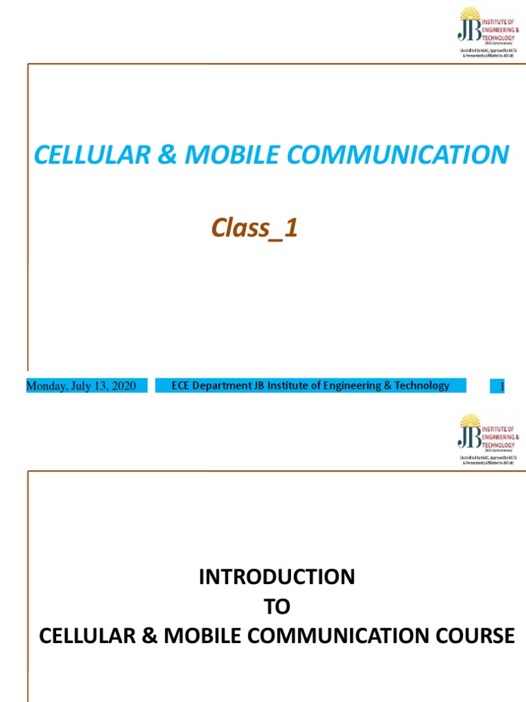 Cellular and Mobile Communication | PDF | Cellular Network | 4 G