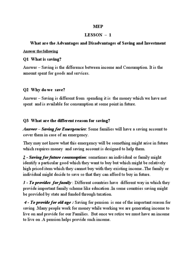 MEP NOTES CHAPTER 1 and 2 Grade 12 | PDF