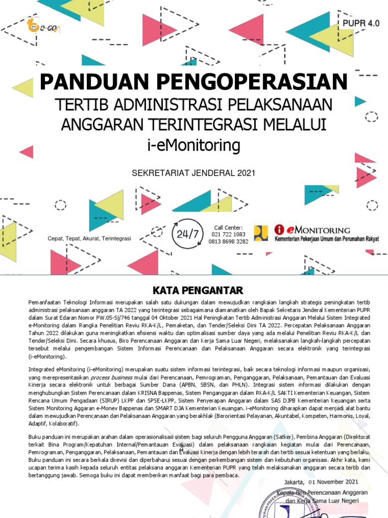 00 Buku Panduan Pengoperasian Tertib Administrasi Anggaran Melalui I-Emon | PDF
