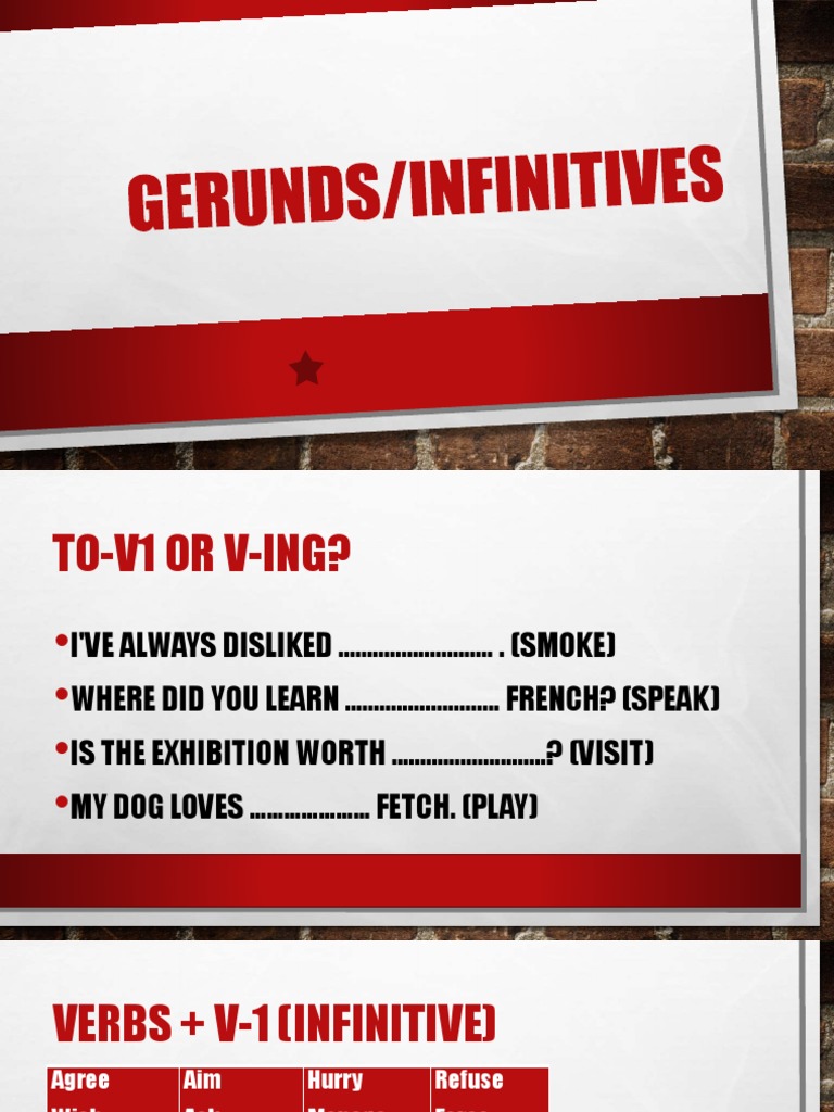 Gerunds Infinitives | PDF