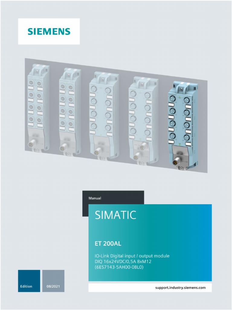 Et200al Io Link Diq 16x24vdc 05a 8xm12 Manual en-US en-US | PDF | Power ...