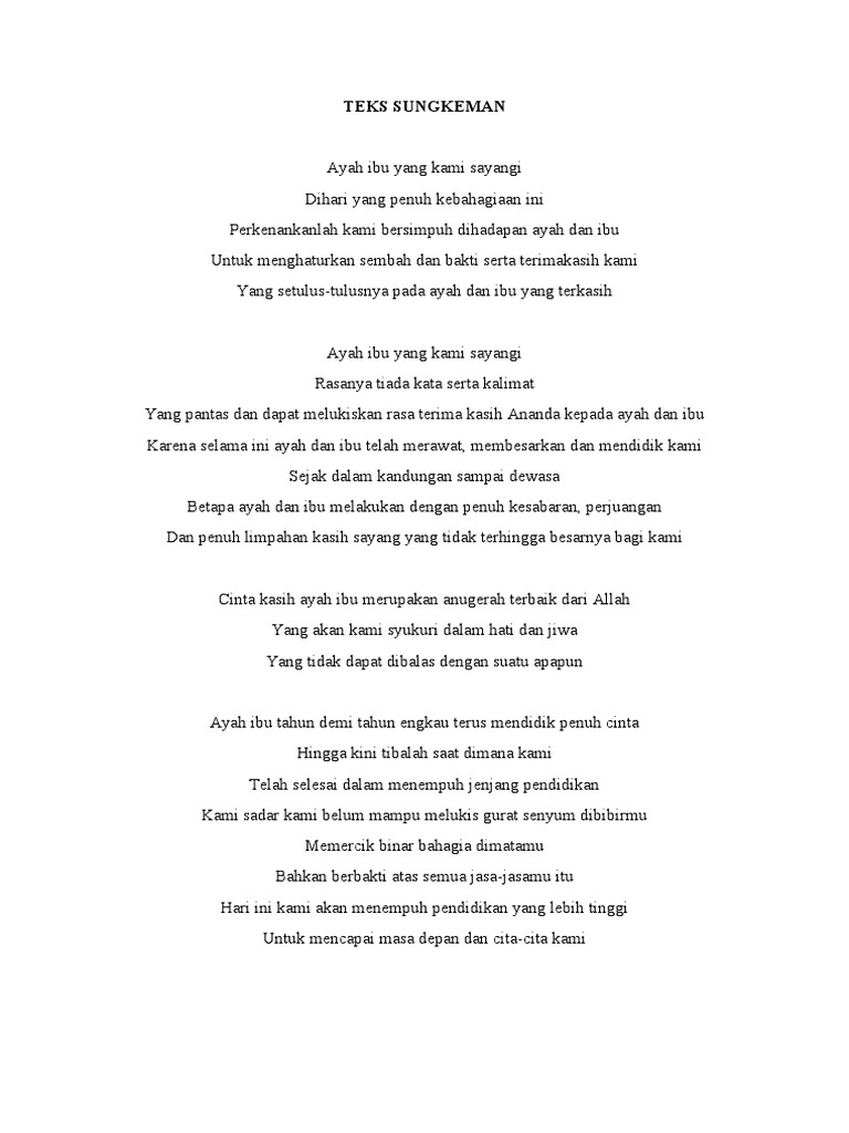 Teks Sungkeman | PDF