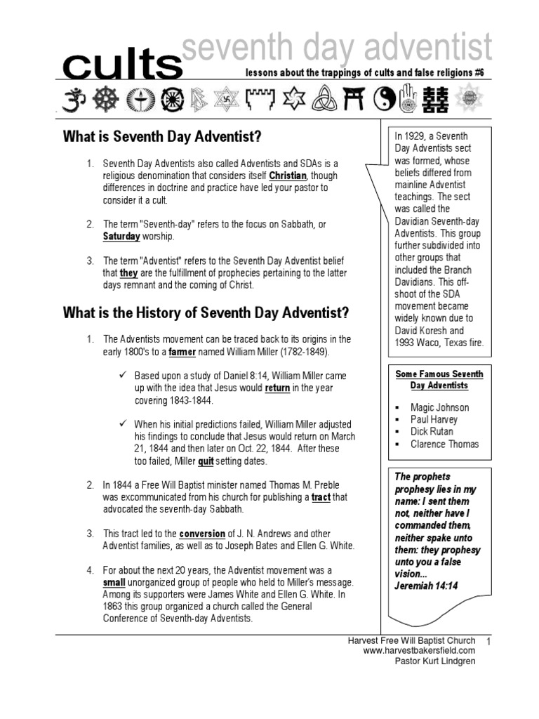 Seventh Day Adventist | PDF | Seventh Day Adventist Church | Adventism