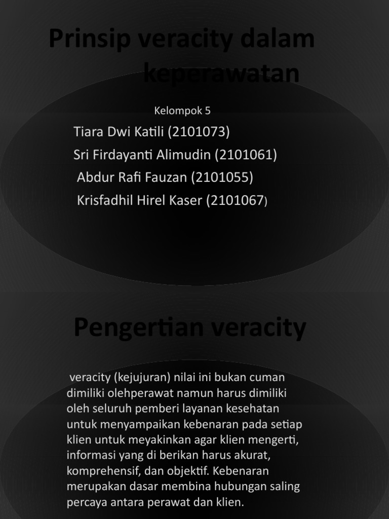 Prinsip Veracity Dalam Keperawatan | PDF
