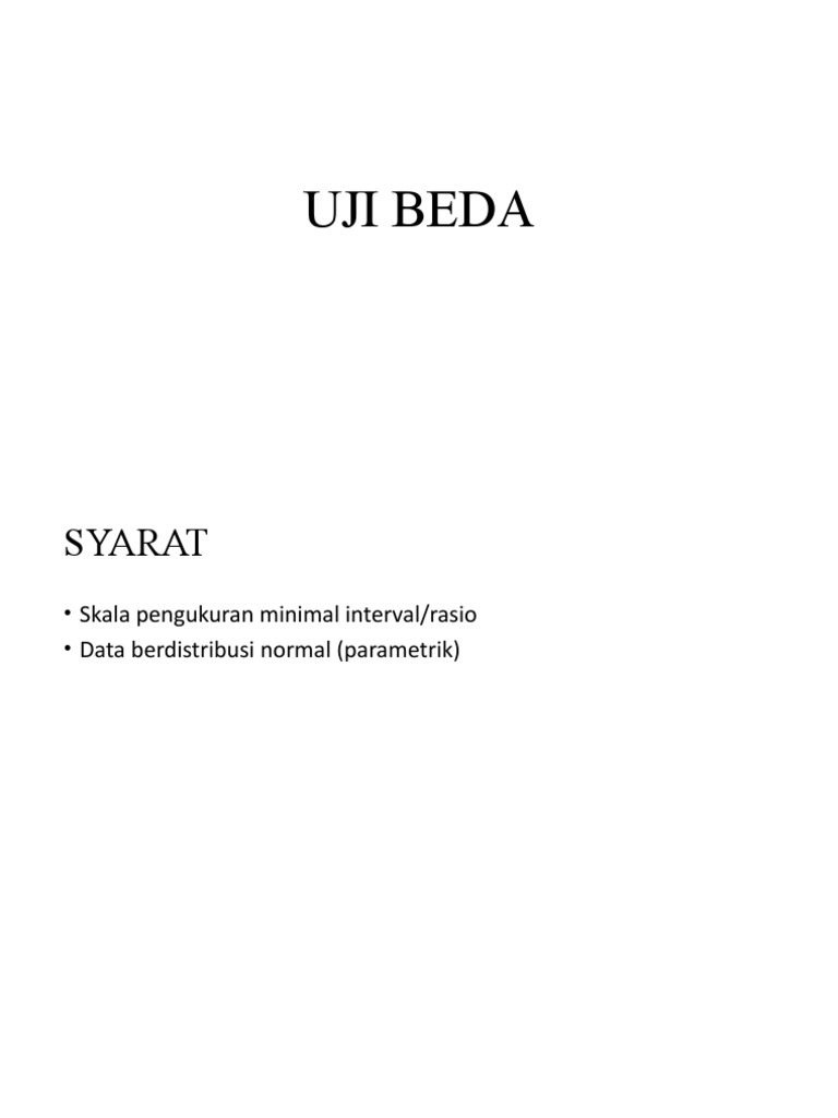 Uji Beda 2 Mean | PDF