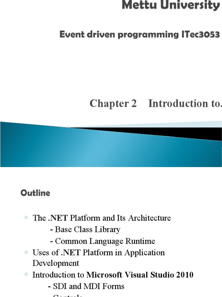 Chapter 2 | PDF | Visual Basic .Net | Microsoft Visual Studio