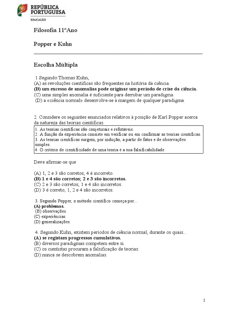Popper e Kuhn: Teorias Científicas e Paradigmas | PDF | Science | Física