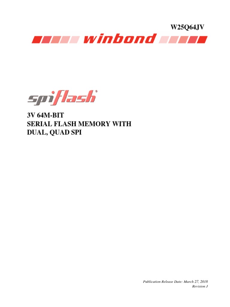 25q64jvsiq-Serial Flash Memory | PDF | Flash Memory | Input/Output