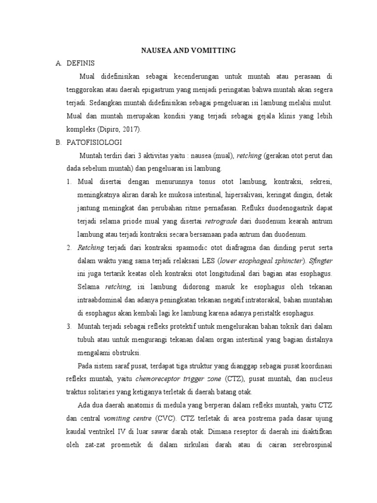 Terapi Mual dan Muntah pada Kanker | PDF