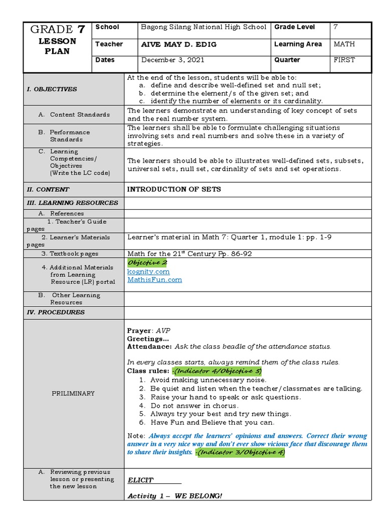 Introduction to Sets: Classifying Objects into Groups through ...