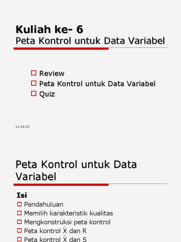 Bab Vi Grafik Pengendali Variabel | PDF | Metode & Bahan Ajar