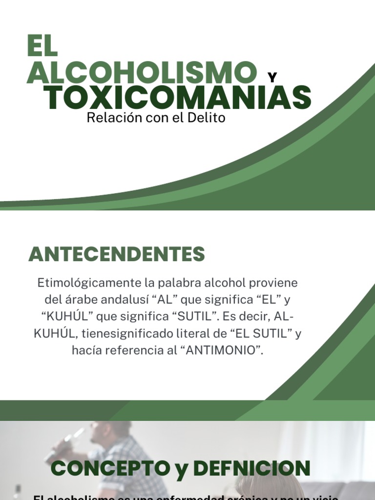 Significado de Toxicomanía y Alcoholismo | PDF | La dependencia de ...