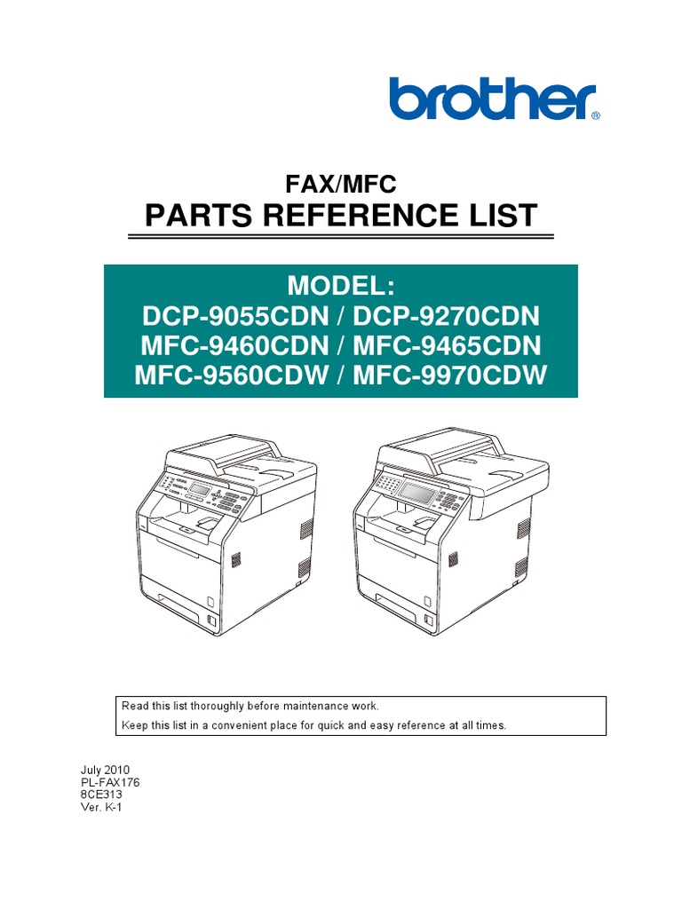 PM MFC 9460CDN 9560CDW 9970CDW en 5660 | PDF