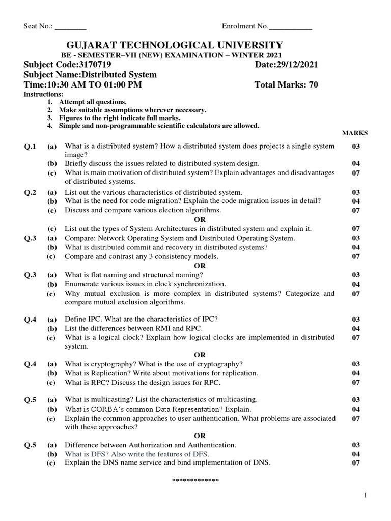 Gujarat Technological University | PDF | Distributed Computing | Replication (Computing)