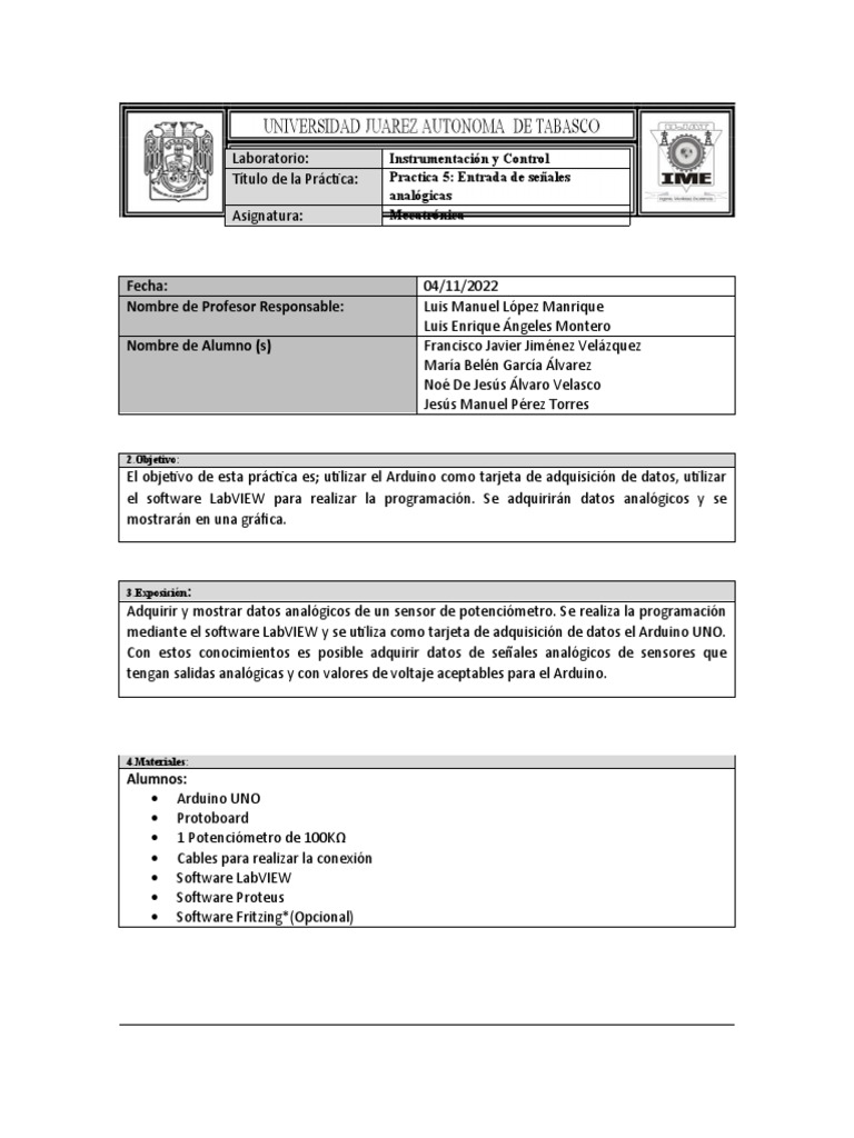 3.1.señal Anlogica LabVIEW Equipo | PDF | Arduino | Adquisición de datos