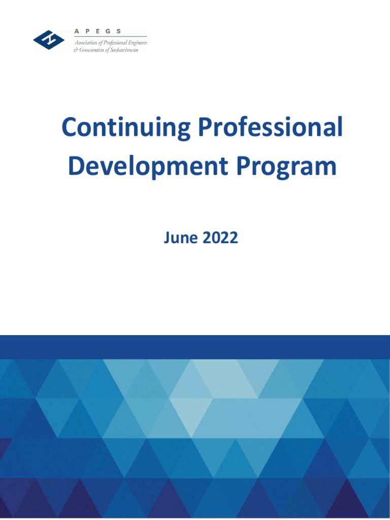 APEGS CPD Program Overview | PDF | Professional Development | Academic ...