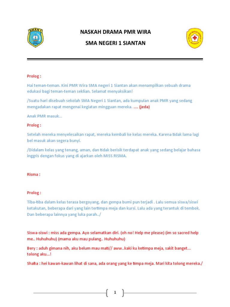 Naskah Drama PMR Wira | PDF