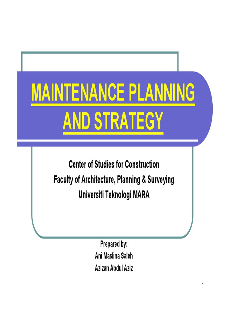 Lec 4 - AMS MAINTENANCE PLANNING | PDF | Safety | Computing Lec 4 - AMS MAINTENANCE PLANNING | PDF | Safety | Computing