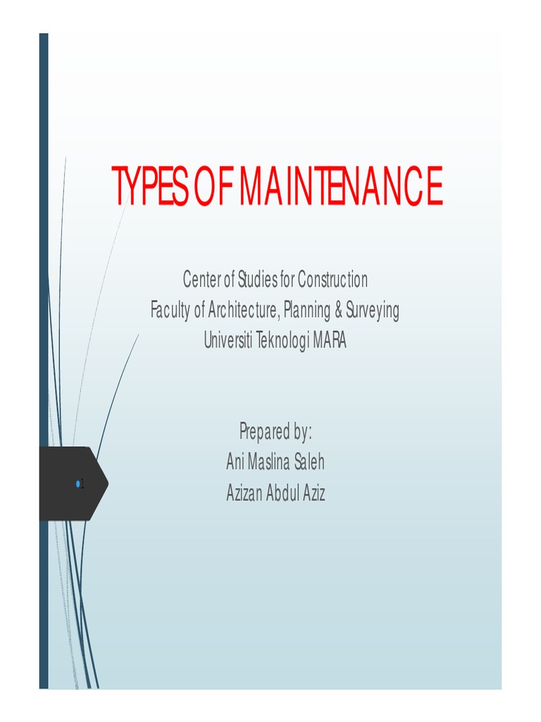 Lec 3 - Ams Types of Maintenance | PDF | Reliability Engineering | Business