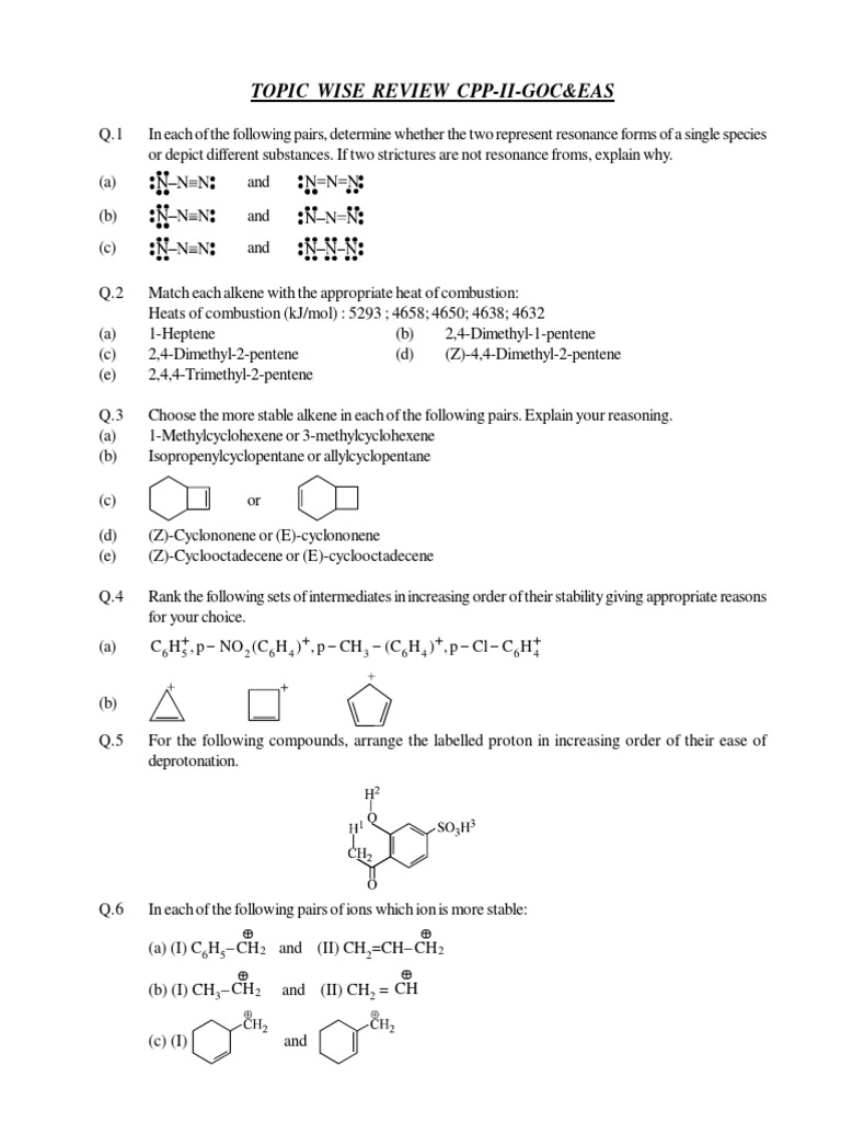 GOC & EAS CPP-II - PMD | PDF | Methyl Group | Chemical Reactions