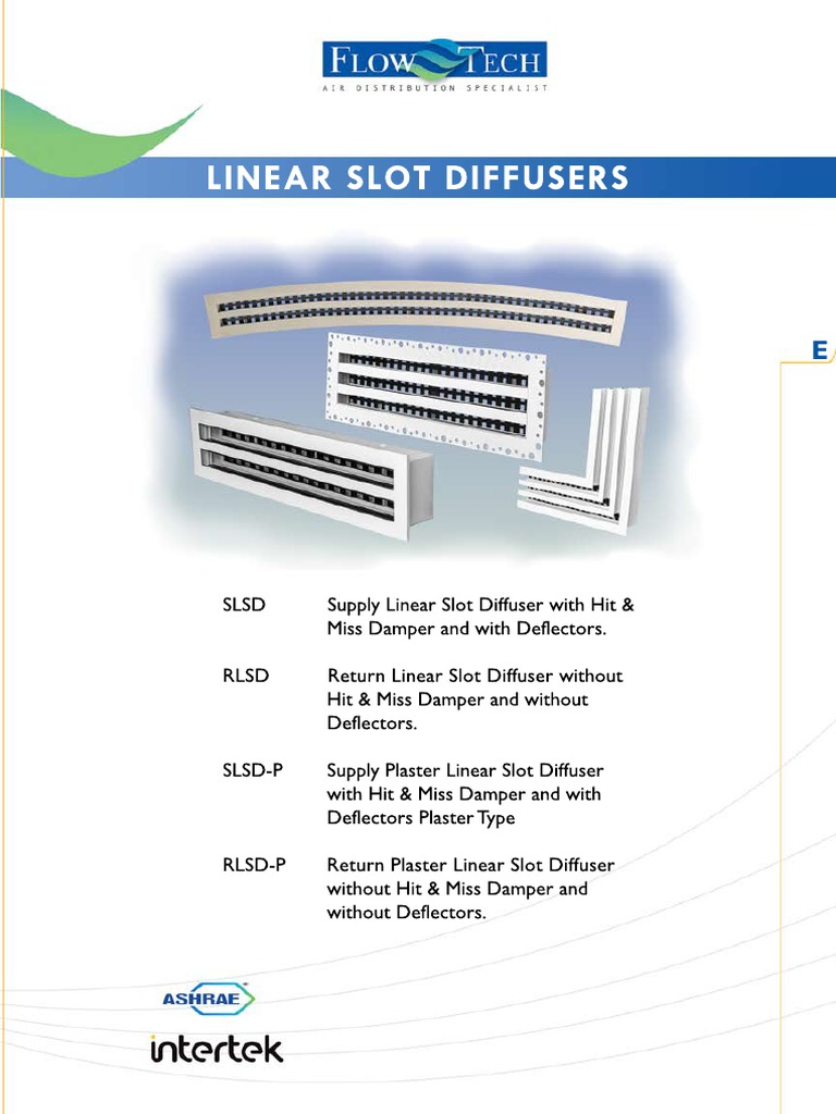 E - Linear Slot Diffusers | PDF | Science & Mathematics