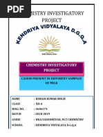 Class 12 Chemistry Project On Quantity of Casein in Milk | PDF ...