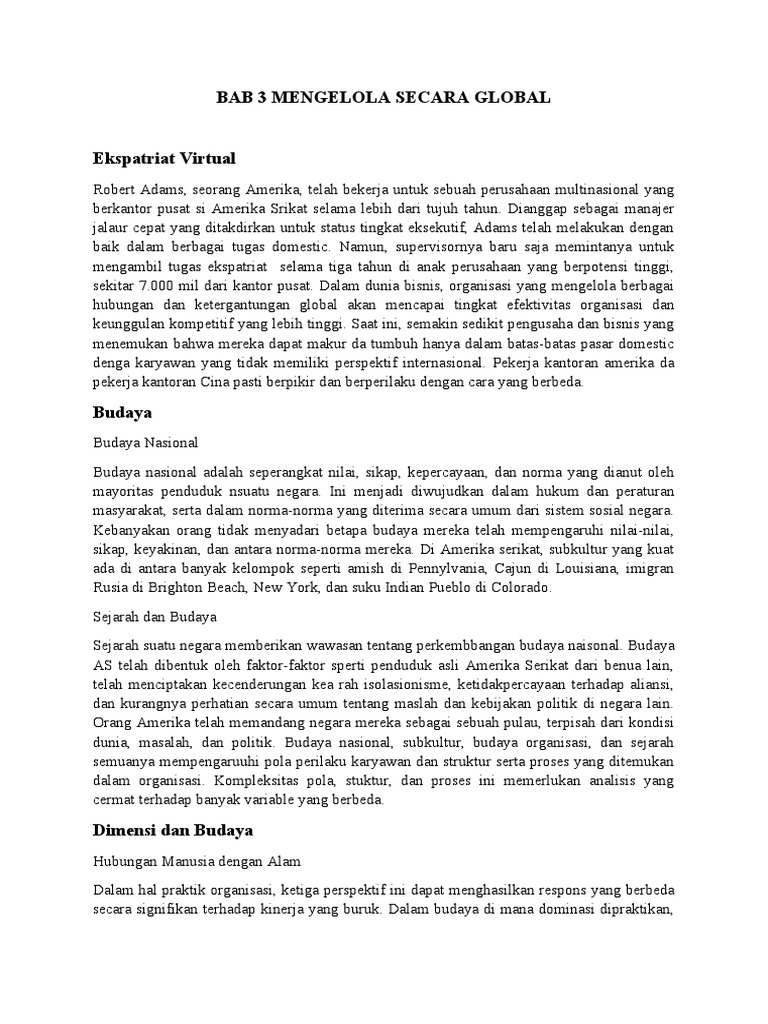 Rangkuman Bab 3 (Book Chapter) | PDF