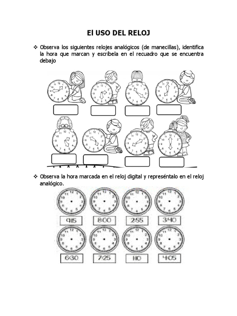 El USO DEL RELOJ | PDF | Arte