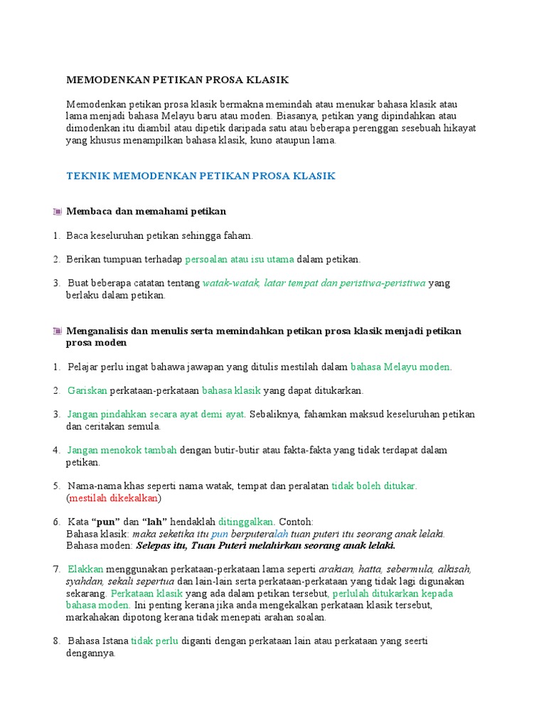 Memodenkan Petikan Prosa Klasik | PDF | Seni & Disiplin Bahasa | Agama & Spiritualitas