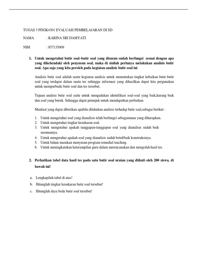 TT3 Karina | PDF | Karier & Perkembangan