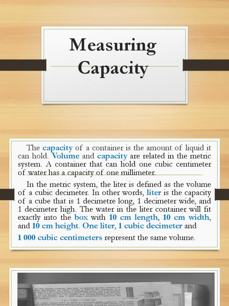 Measuring Capacity | PDF