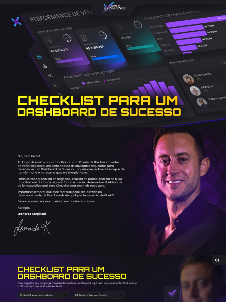 Checklist para Dashboard de Sucesso | PDF | Dados | Cor