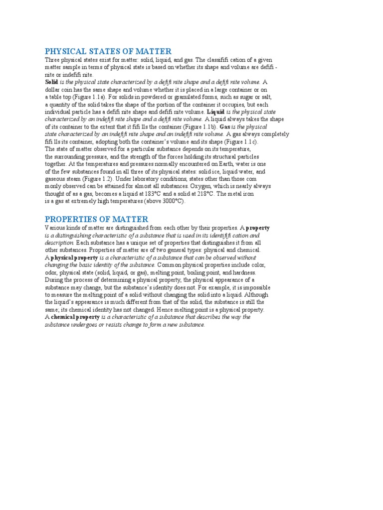 Physical States of Matter | PDF
