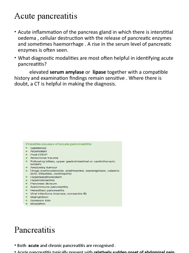 Acute Pancreatitis Diagnosis Guide | PDF | Pancreas | Digestive System