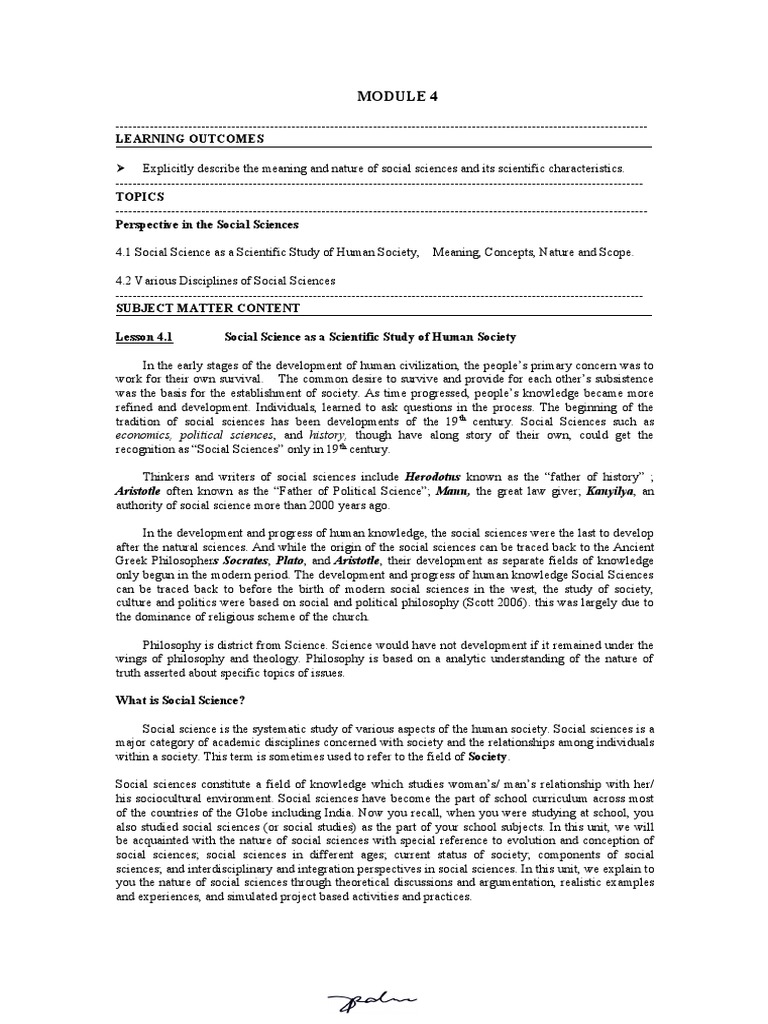 Ngec 10 Module 4 | PDF | Science | Social Sciences