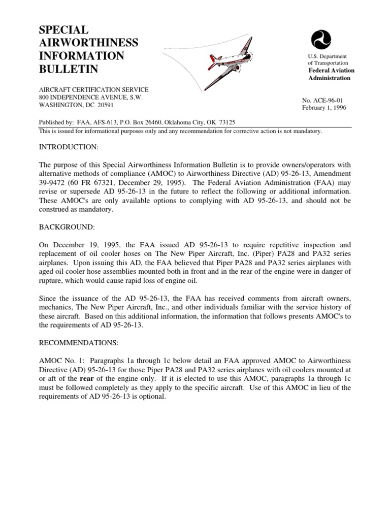 Special Airworthiness Information Bulletin: Federal Aviation ...