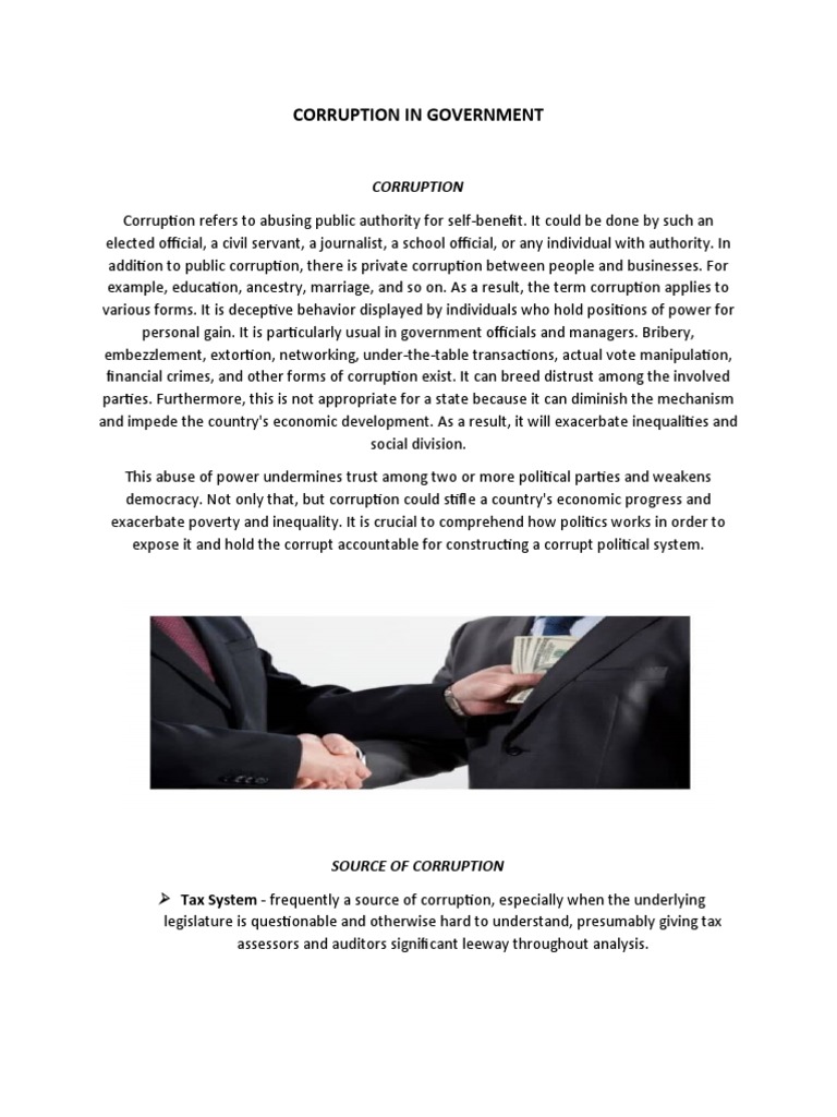 Corruption in Government | PDF | Customs | Corruption