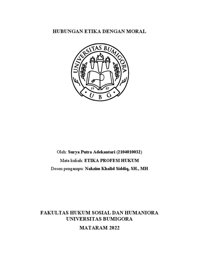 Hubungan Antara Etika Dan Moral Pdf 