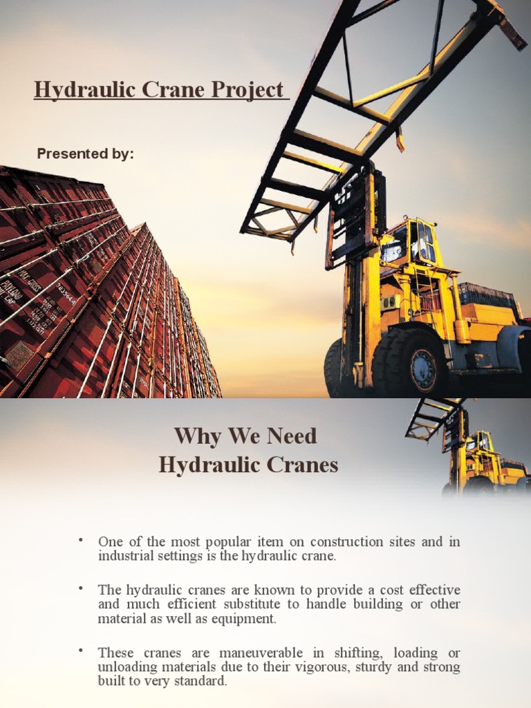 Hydraulic Crane Project | PDF | Crane (Machine) | Manufactured Goods