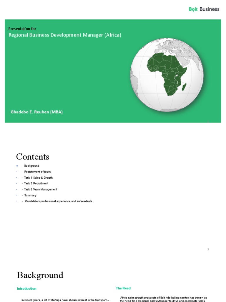 Bolt Presentation | PDF | Marketing | Sales