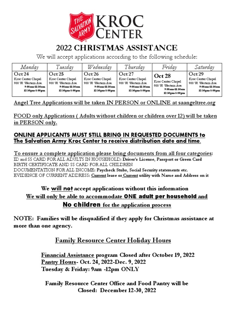 2022 Christmas Assistance Application Guide | PDF